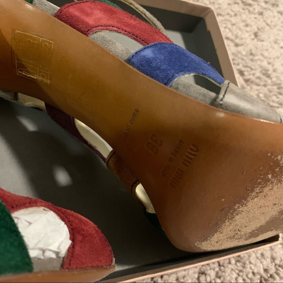 Miu Miu | Shoes | Miu Miu Calzature Donna Multicolor Suede Pumps | Poshmark